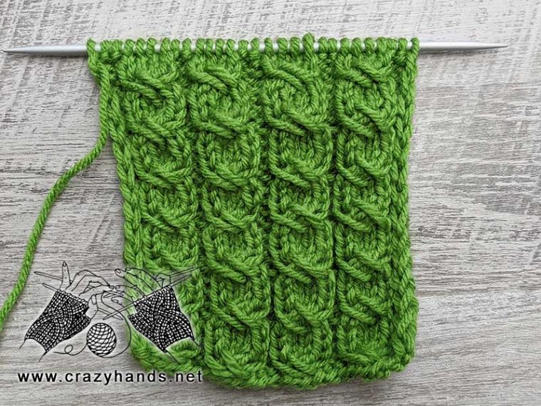 Twisted Cable Knit Rib Stitch Free Pattern · Crazy Hands