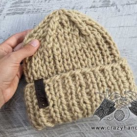 Free Knit Two-Needles Hat Pattern · Crazy Hands