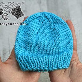 Free Knit Two-Needles Hat Pattern · Crazy Hands