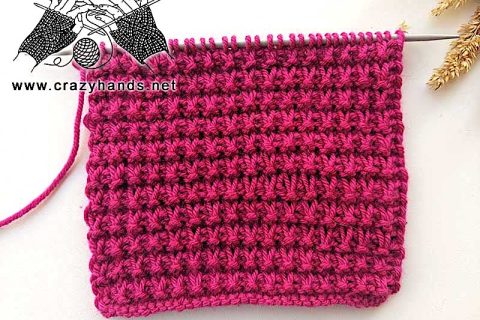 Fish Scale Knit Stitch Free Pattern · Crazy Hands