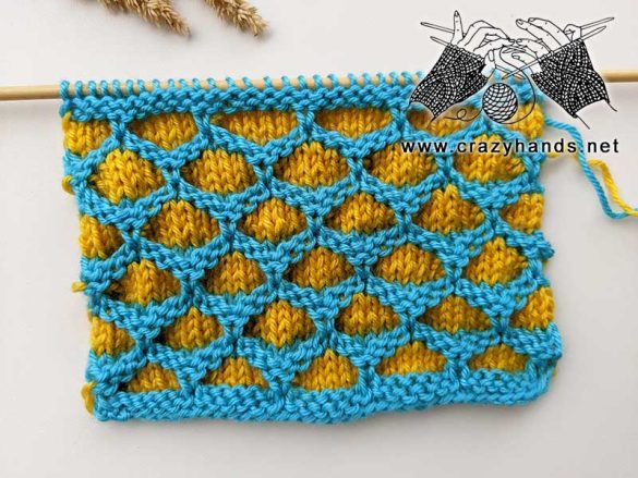 Honeycomb Knitting Stitch Free Pattern · Crazy Hands