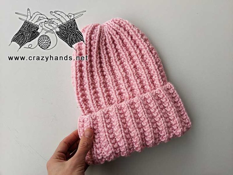 Ribbed Knit Hat Free Pattern for Men & Women · Crazy Hands