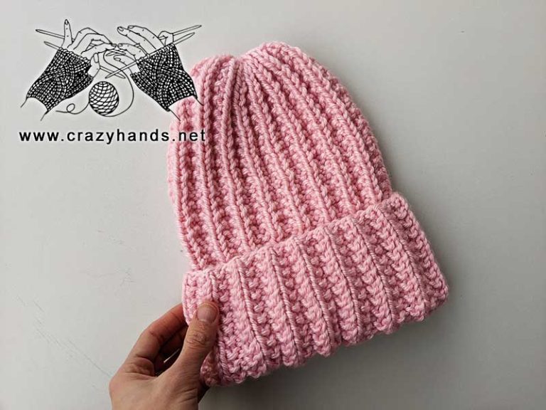 Ribbed Knit Hat Free Pattern for Men & Women · Crazy Hands