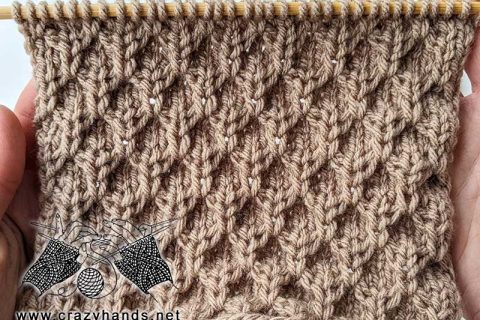 Fish Scale Knit Stitch Free Pattern · Crazy Hands