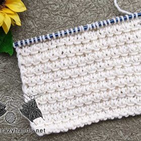 Fish Scale Knit Stitch Free Pattern · Crazy Hands