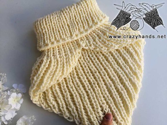 Free Knit Ribbed Dickey Pattern · Crazy Hands