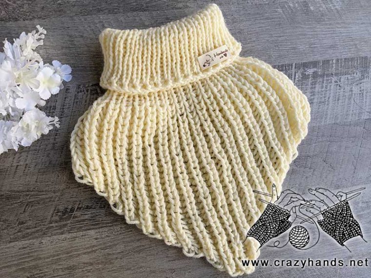 Free Knit Ribbed Dickey Pattern · Crazy Hands