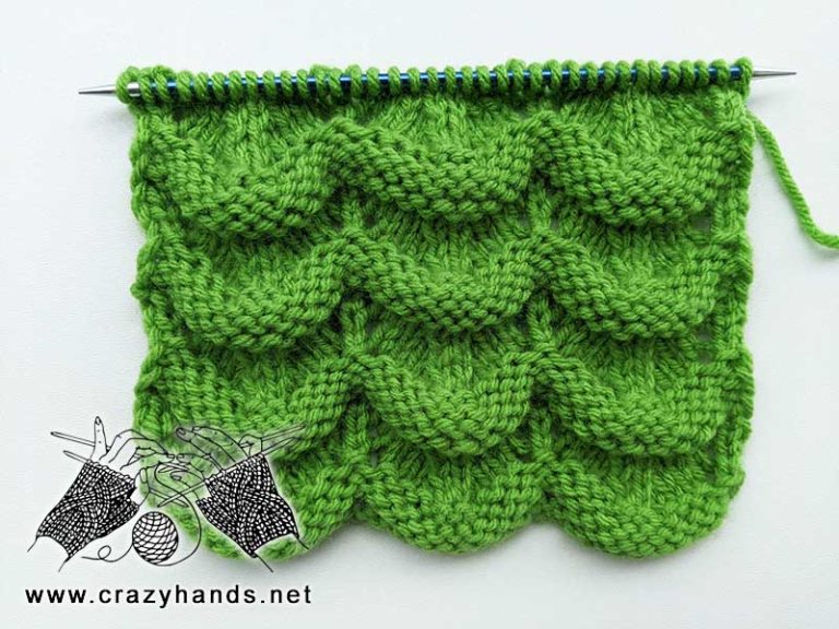 Free Knit Wave Stitch Pattern · Crazy Hands