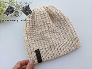 Free Knit Two-Needles Hat Pattern · Crazy Hands