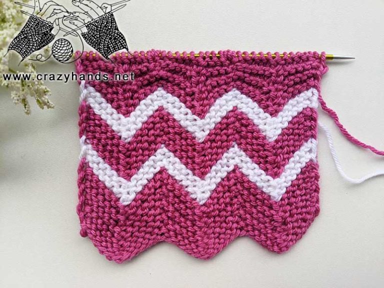 Free Knit Chevron Stitch Pattern · Crazy Hands