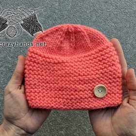 Free Knit Two-Needles Hat Pattern · Crazy Hands