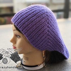 Free Knit Two-Needles Hat Pattern · Crazy Hands