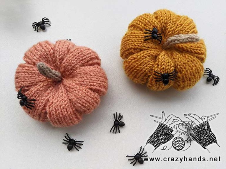 Free Knit Halloween Pumpkin Pattern · Crazy Hands
