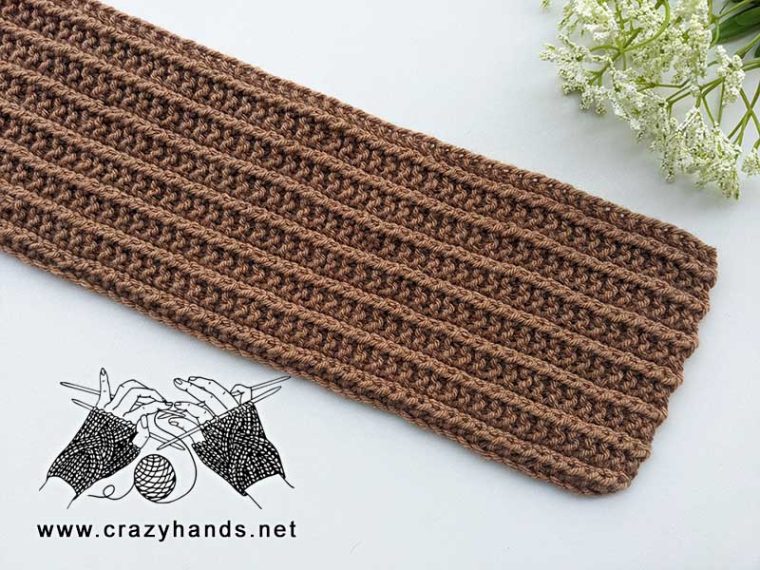Free Knit Reversible One Row Scarf Pattern · Crazy Hands